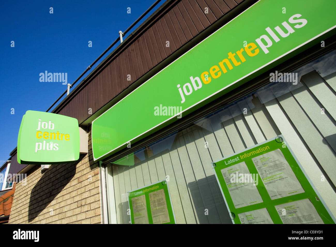 A job centre plus building on a high street in an English town Stock ...