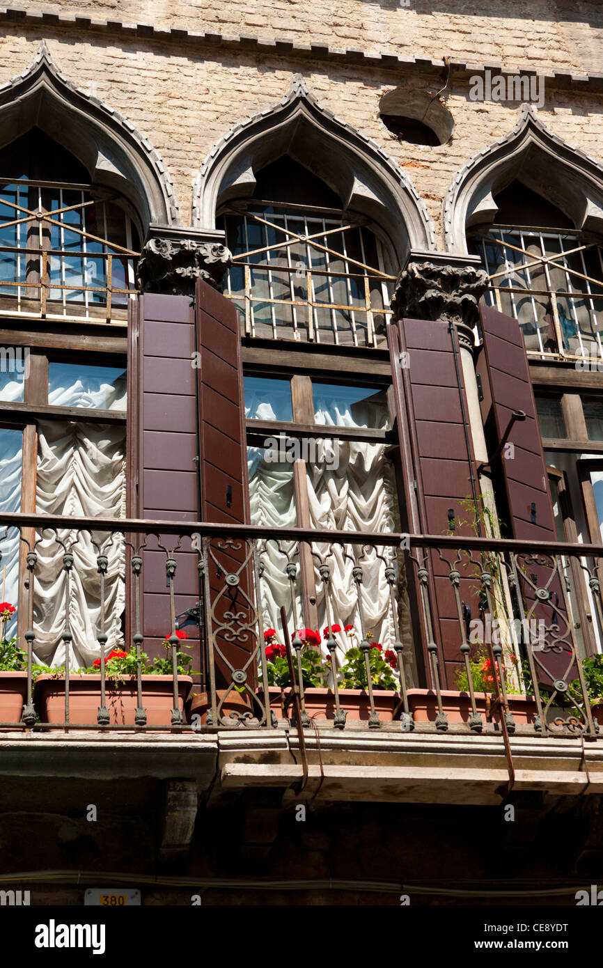 Window Architecture in the romantic city of Venice, Italy Stock Photo ...
