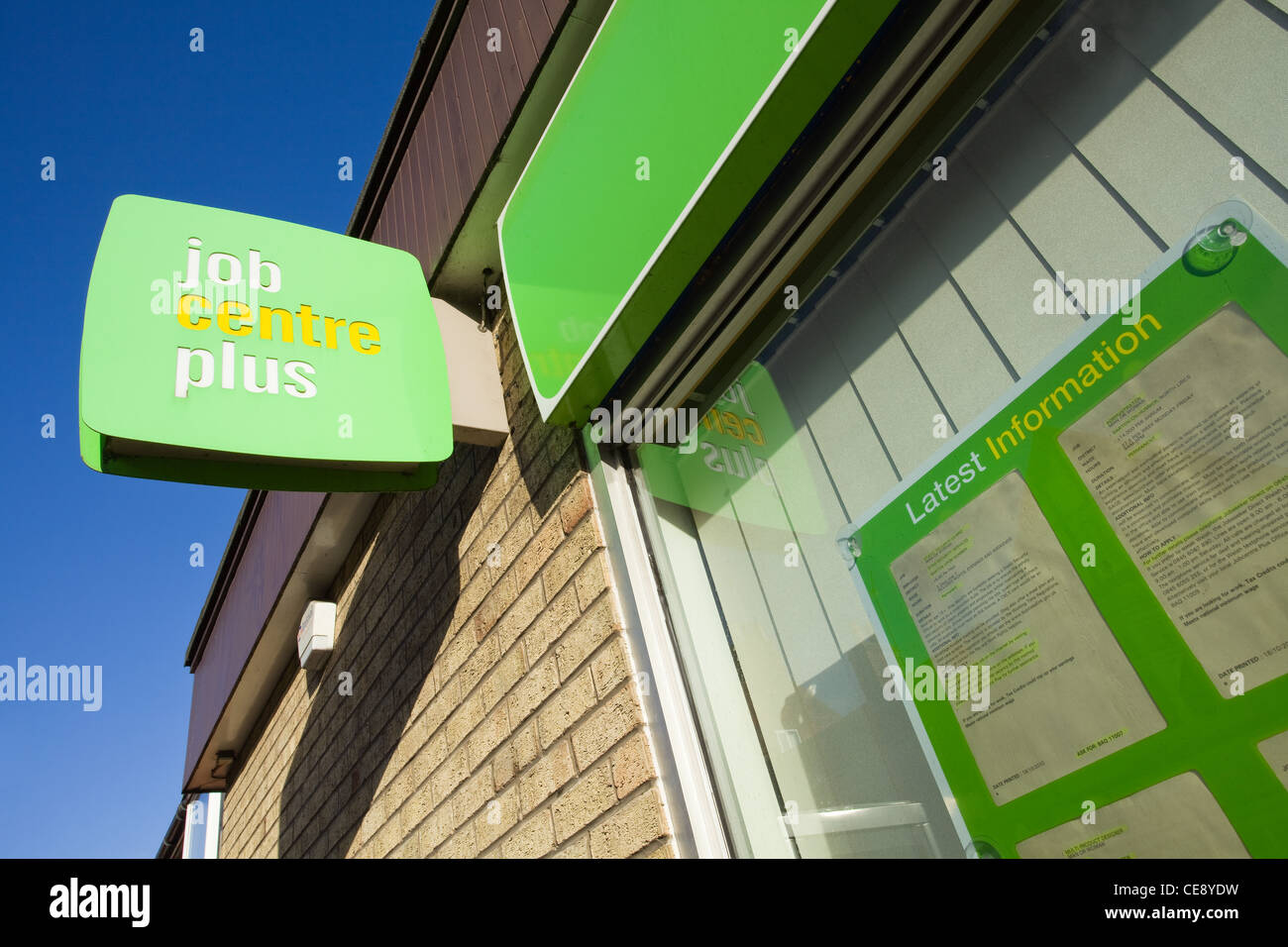 A job centre plus building on a high street in an English town Stock ...