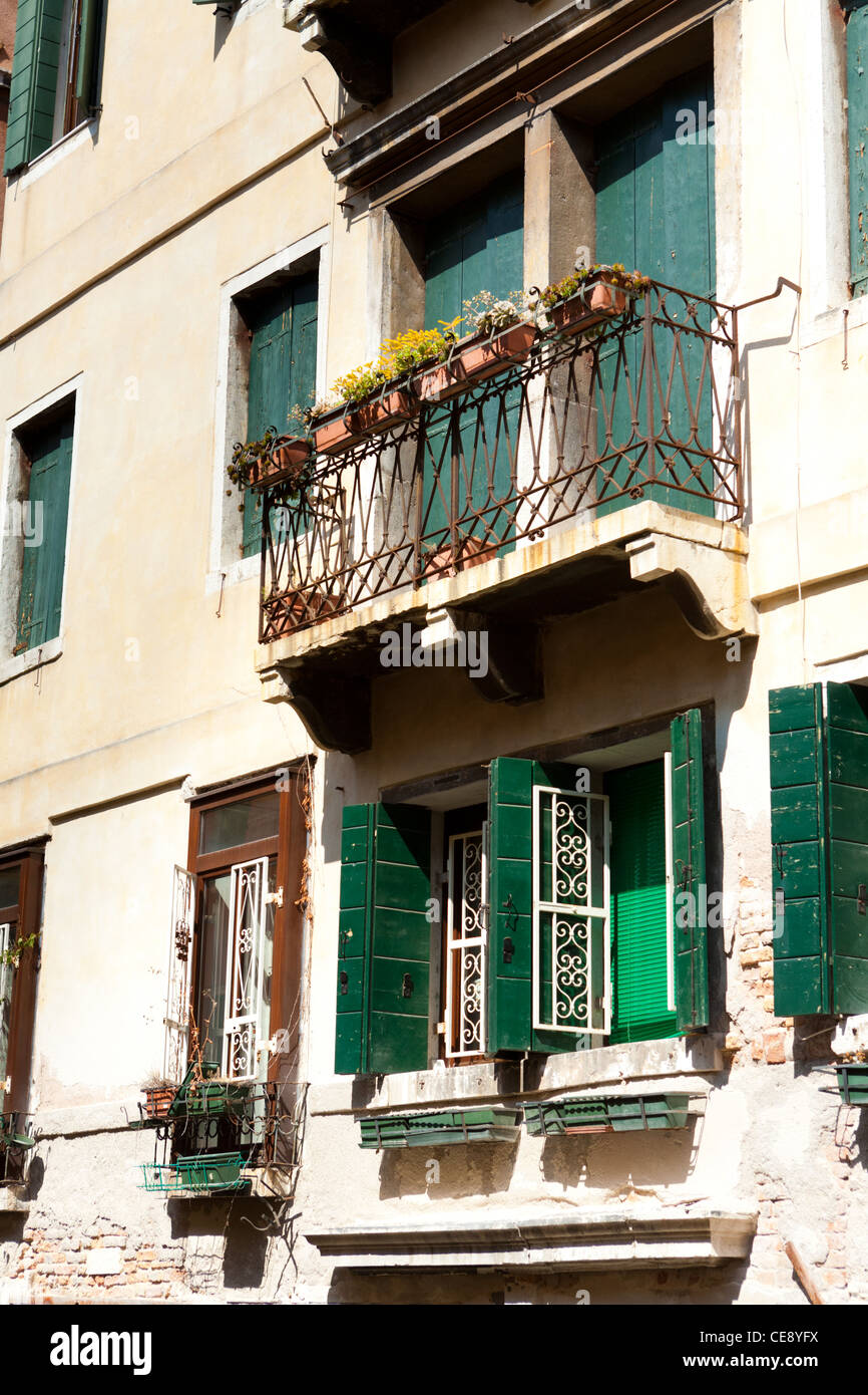 Window Architecture in the romantic city of Venice, Italy Stock Photo ...