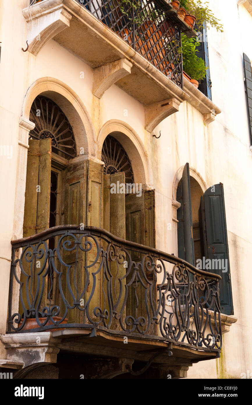 Window Architecture in the romantic city of Venice, Italy Stock Photo ...