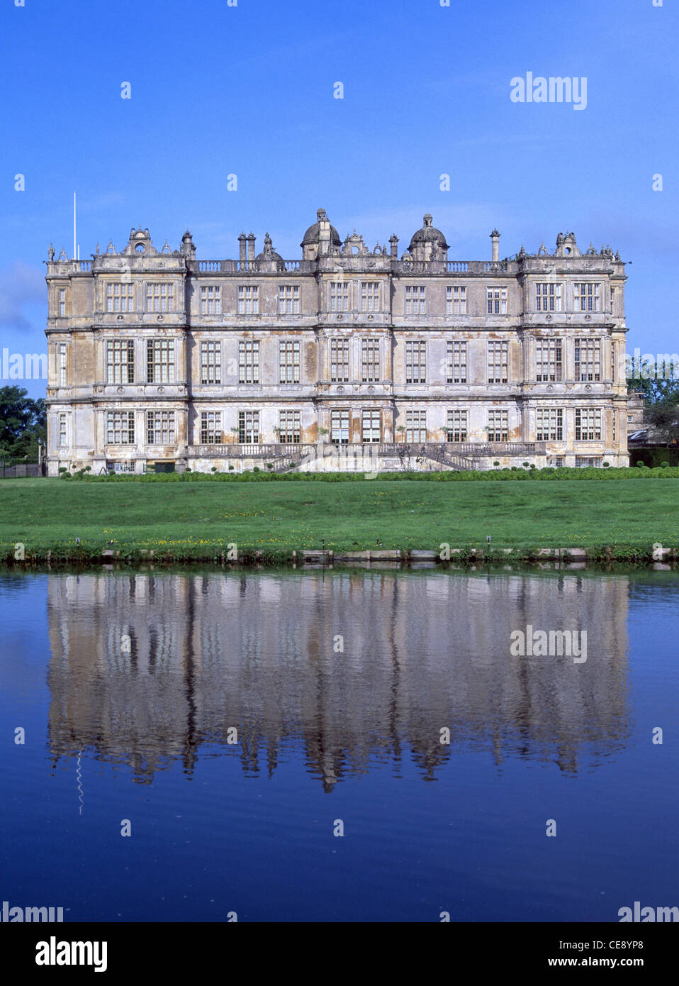 Longleat Elizabethan Country House & English stately home East facade ...