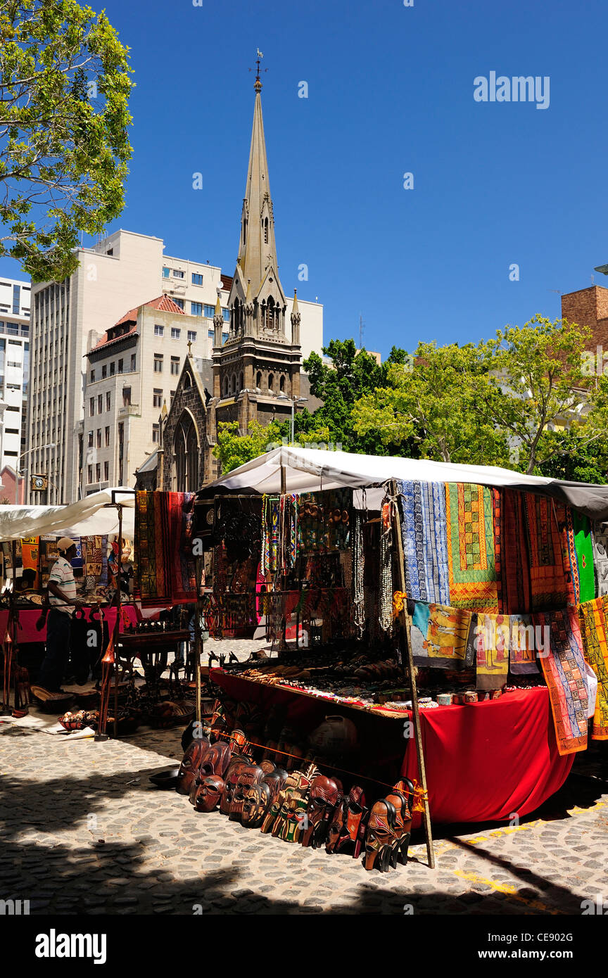 Souvenir stalls in Greenmarket Square, Cape Town, Western Cape, South ...
