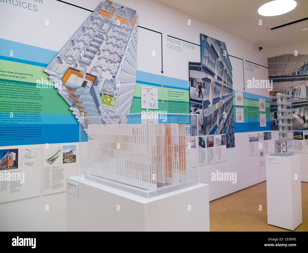 exhibit at the American Institute of Architects in Manhattan NYC Stock ...