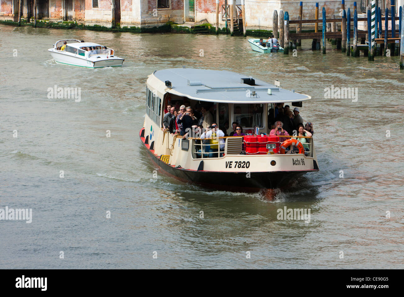Water Buses & Taxi's in the romantic city of Venice, Italy Stock Photo ...