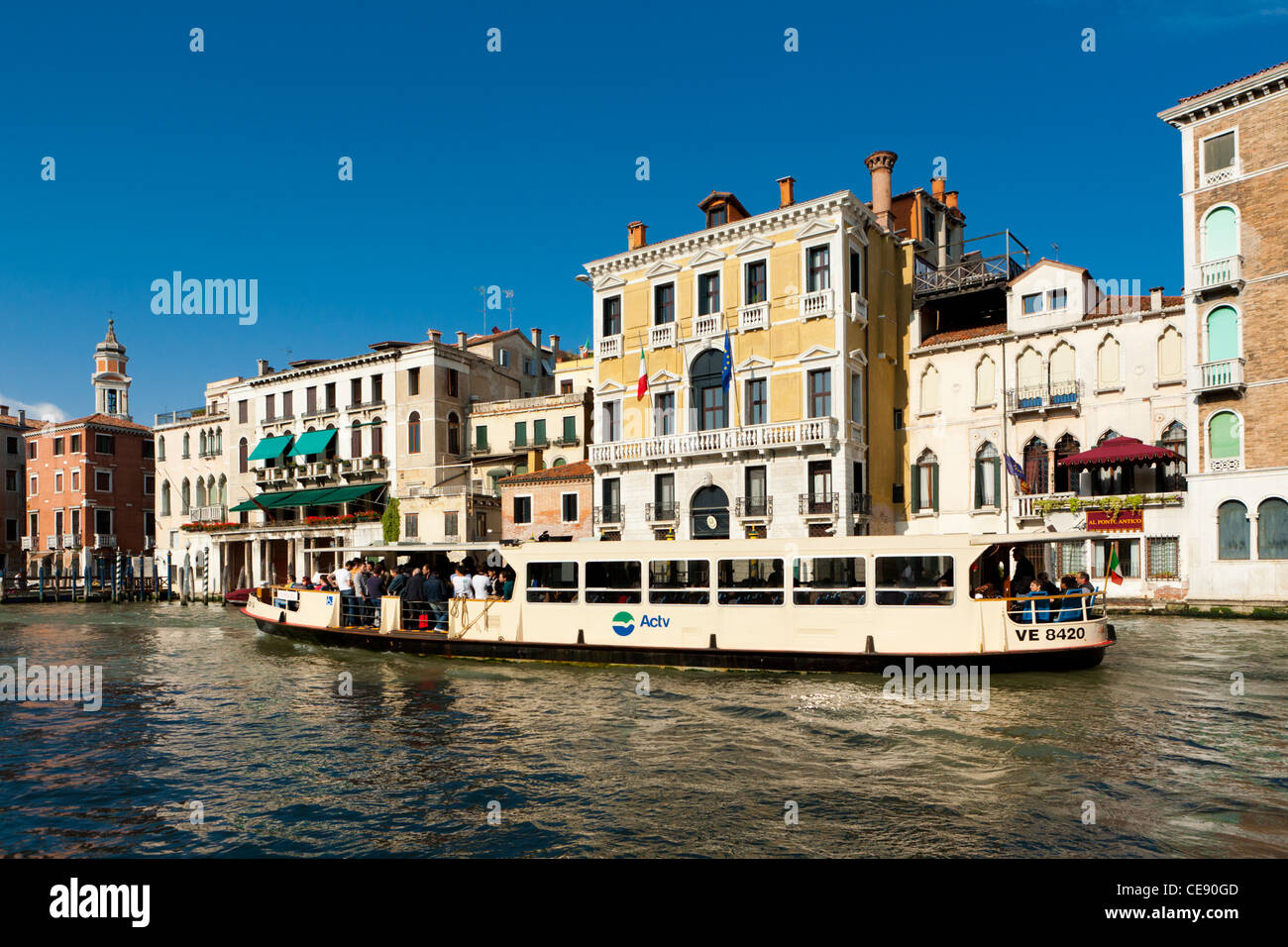 Water Buses & Taxi's in the romantic city of Venice, Italy Stock Photo ...