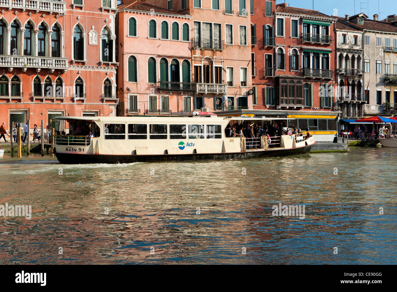 Water Buses & Taxi's in the romantic city of Venice, Italy Stock Photo ...