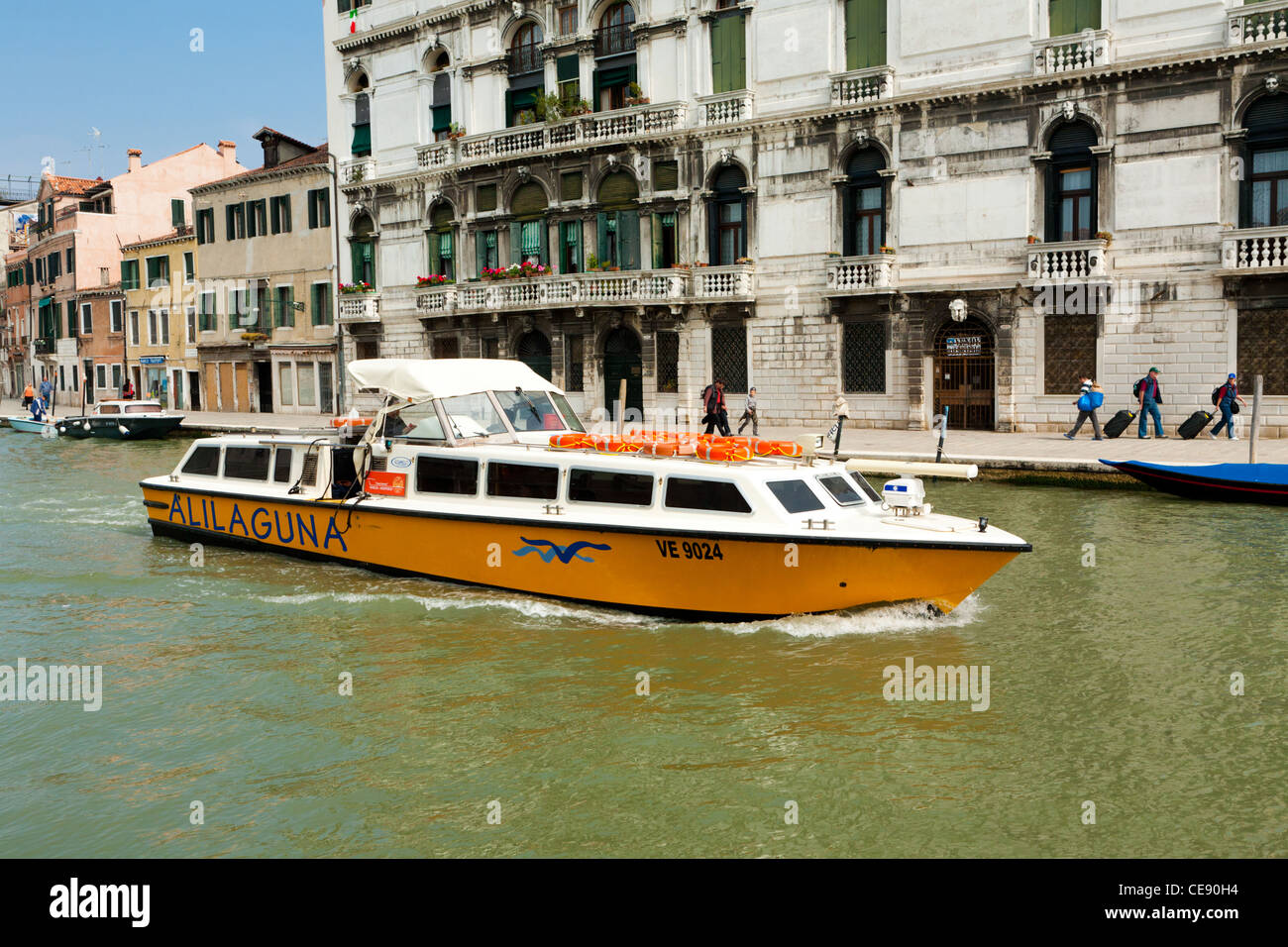 Water Buses & Taxi's in the romantic city of Venice, Italy Stock Photo ...