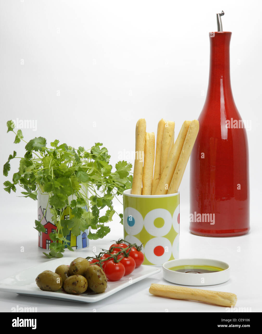 Bottle balsamic vinegar olives hi-res stock photography and images - Alamy