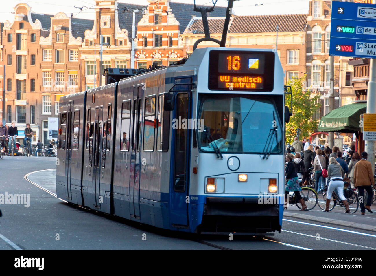 Amsterdam tram. Netherlands. South Holland. Europe Stock Photo - Alamy