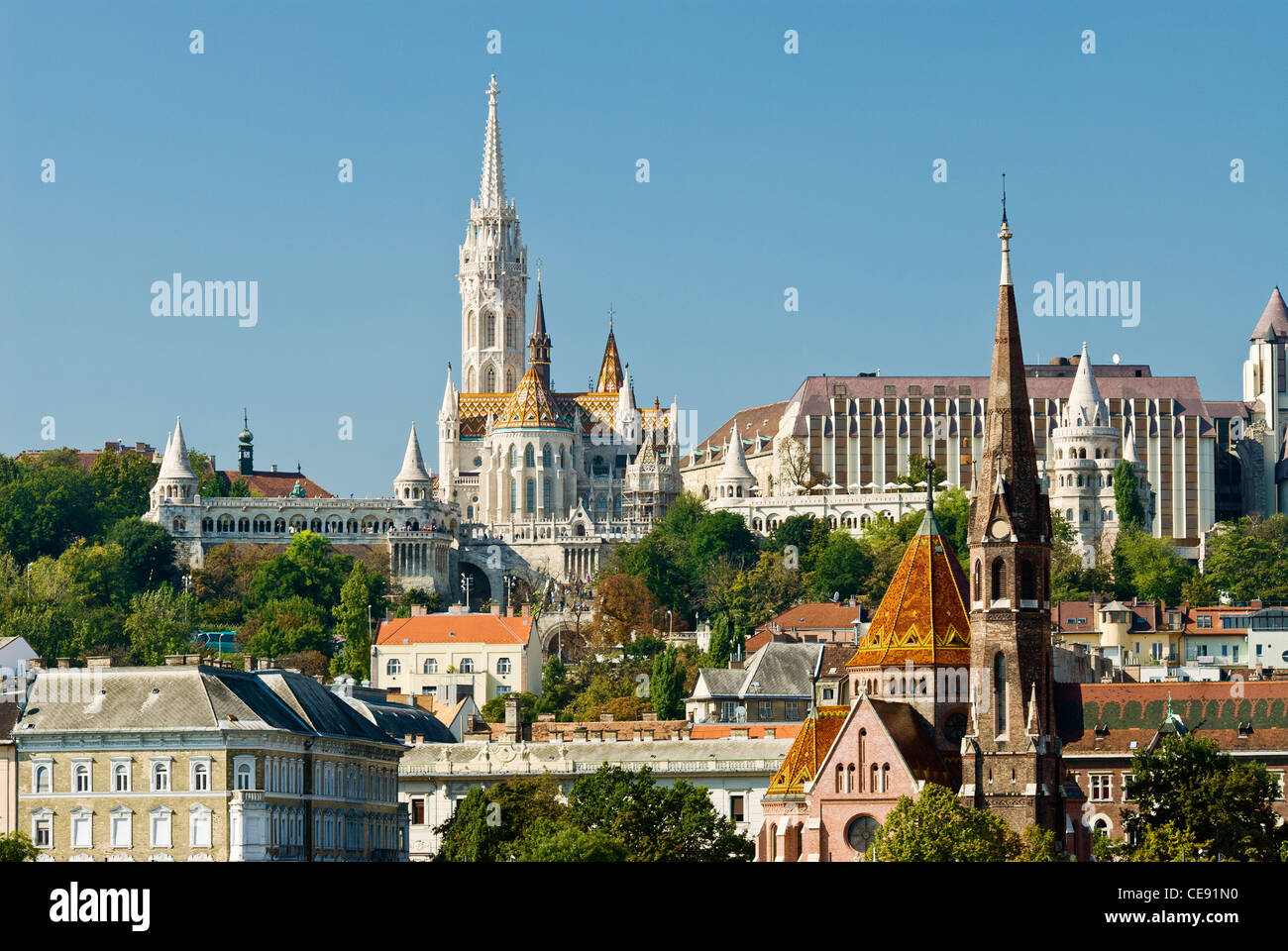 Buda, with Matthias Church (Matyas templon), Fishermen's Bastion ...