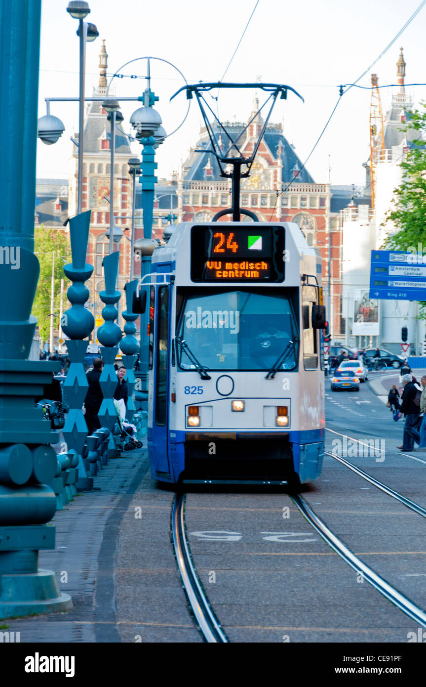 Amsterdam tram. Netherlands. South Holland. Europe Stock Photo - Alamy