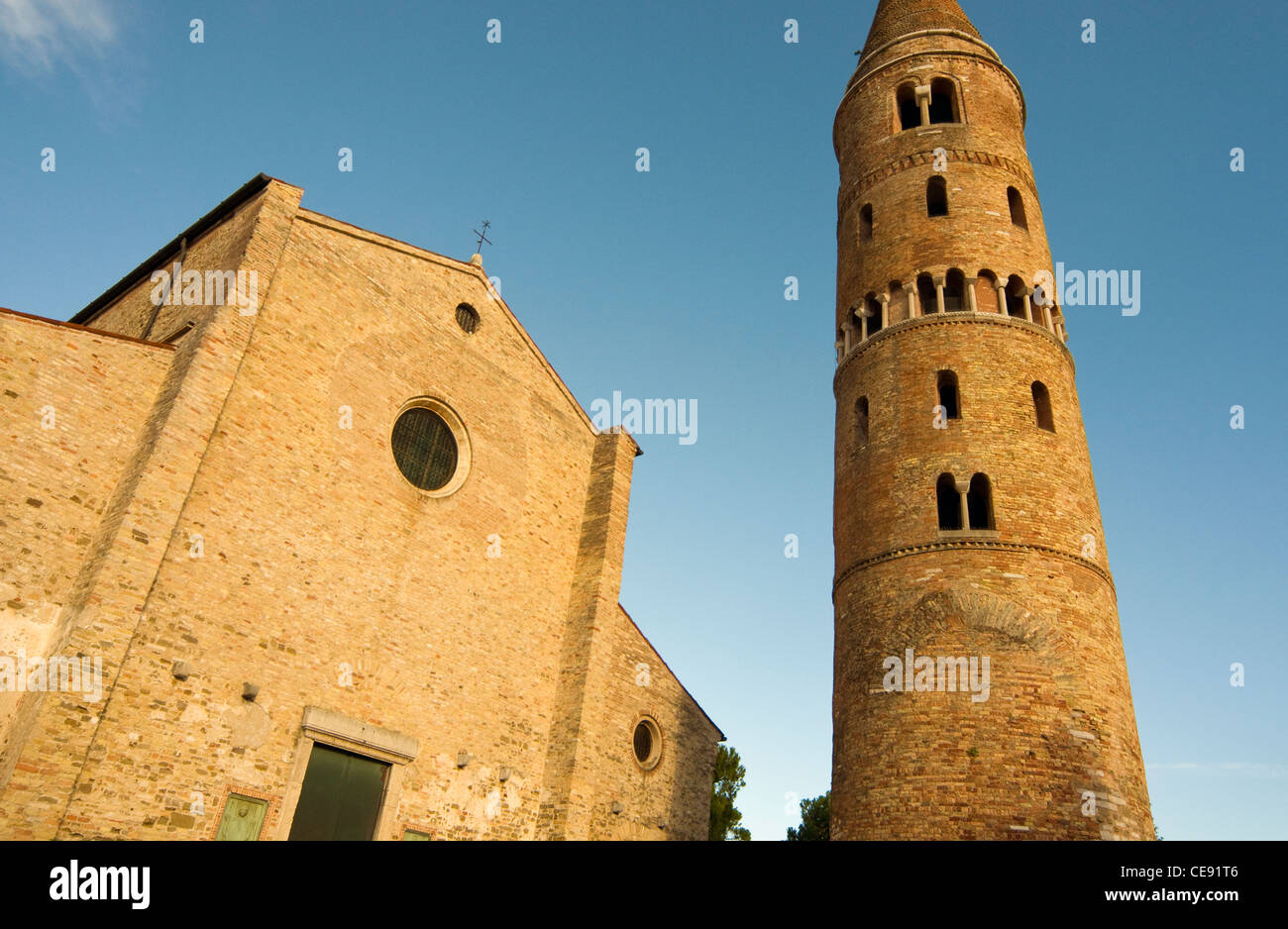 Romanesque Cathedral of St. Stephen (or Duomo) with Cylindrical Bell ...