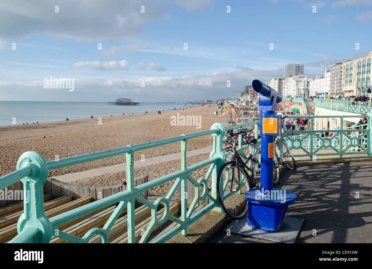 Brighton sea front looking towards the west pier with a talking ...