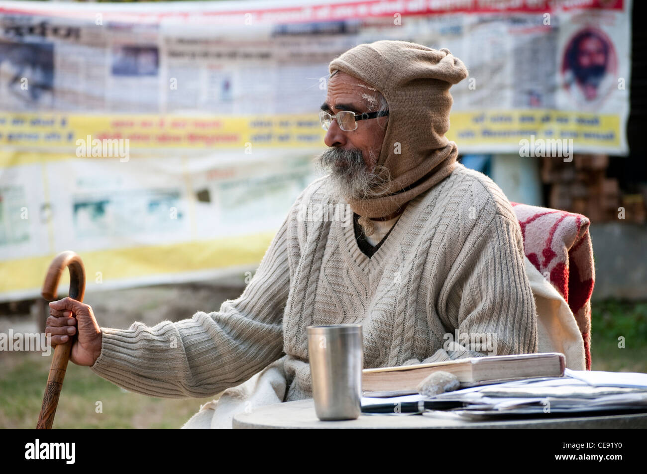 Swami Shivanad on hunger strike against mining on the Ganges river ...