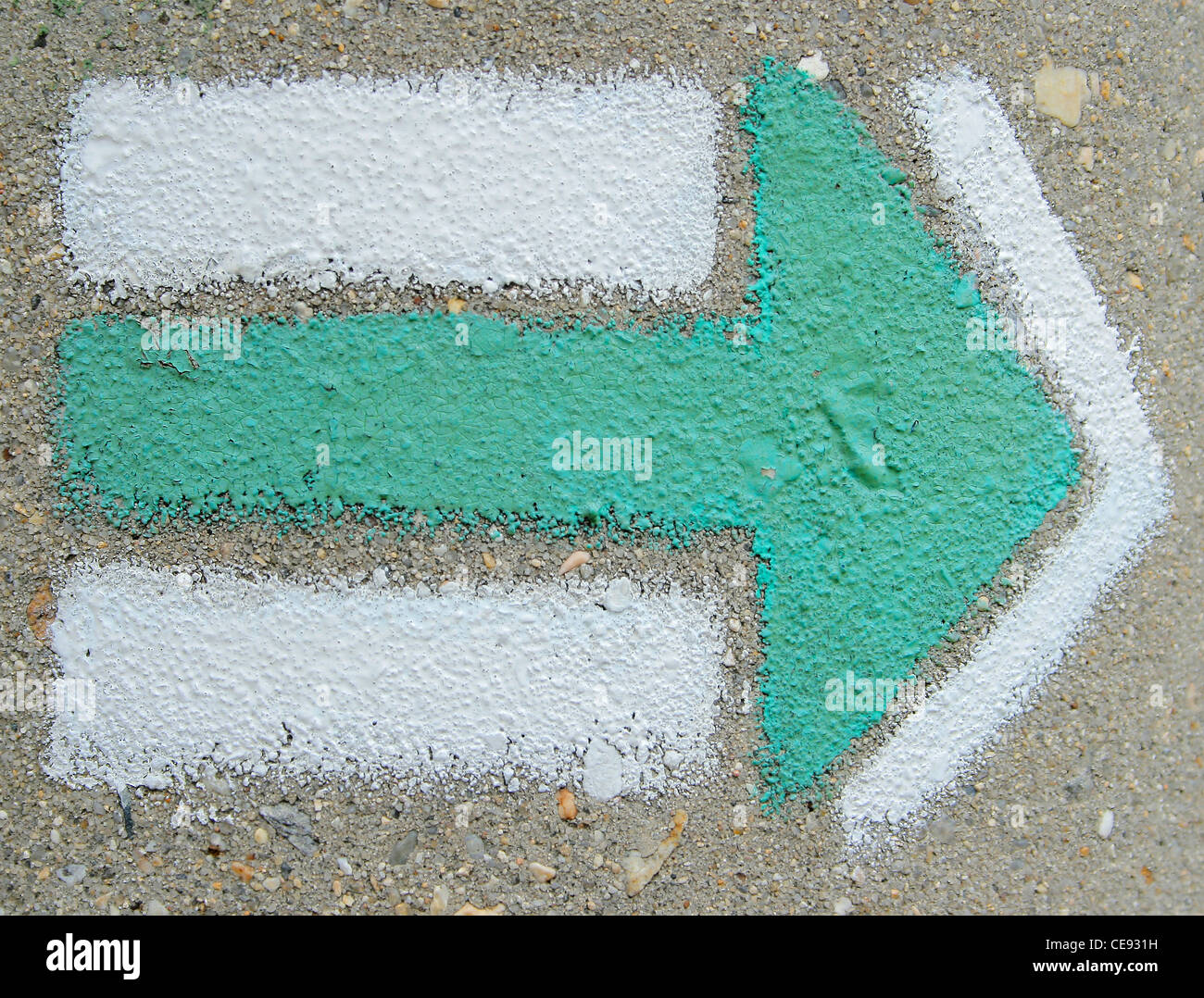 green arrow mark Stock Photo - Alamy
