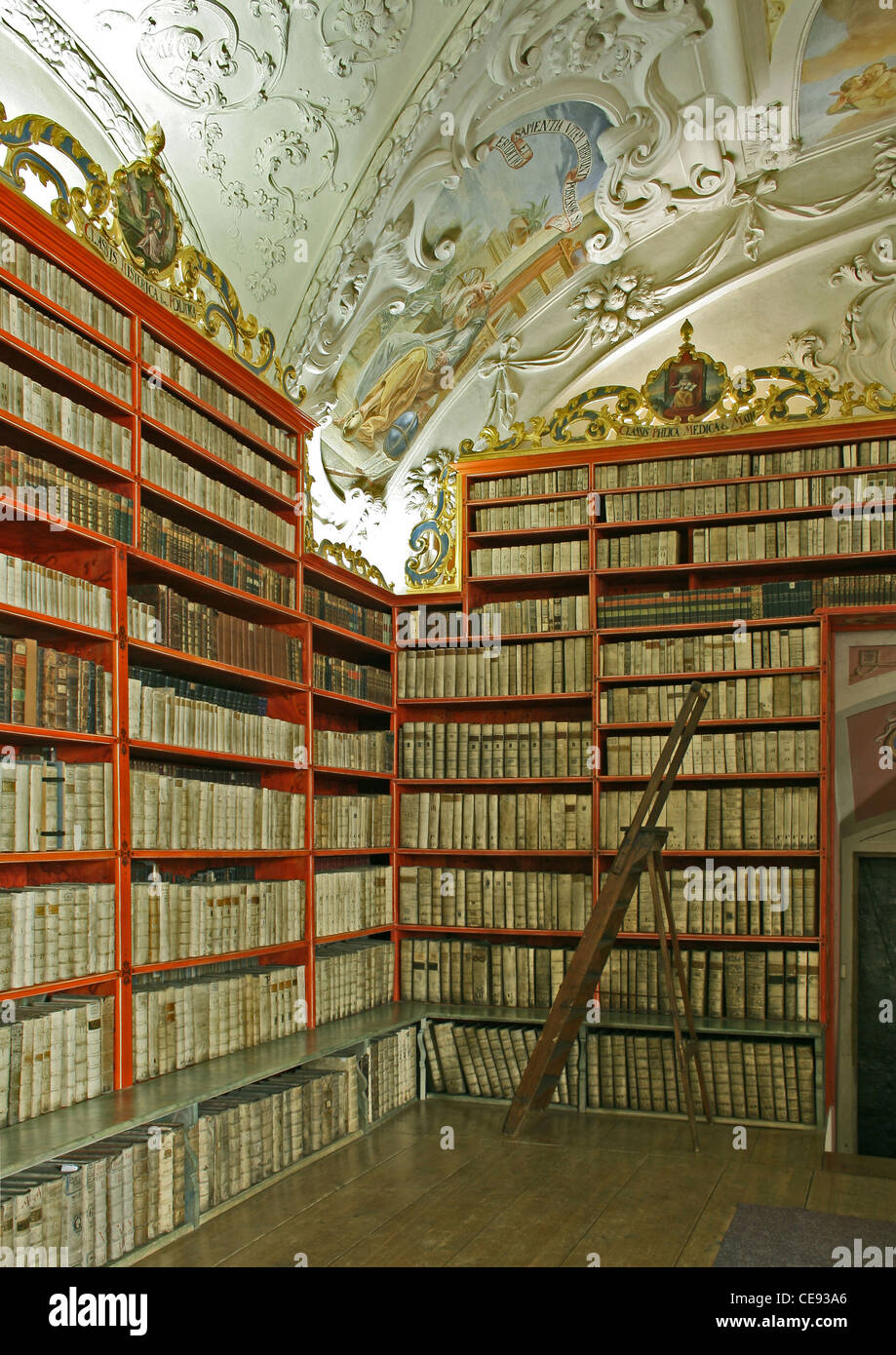 Prague - the Strahov convent library Stock Photo - Alamy