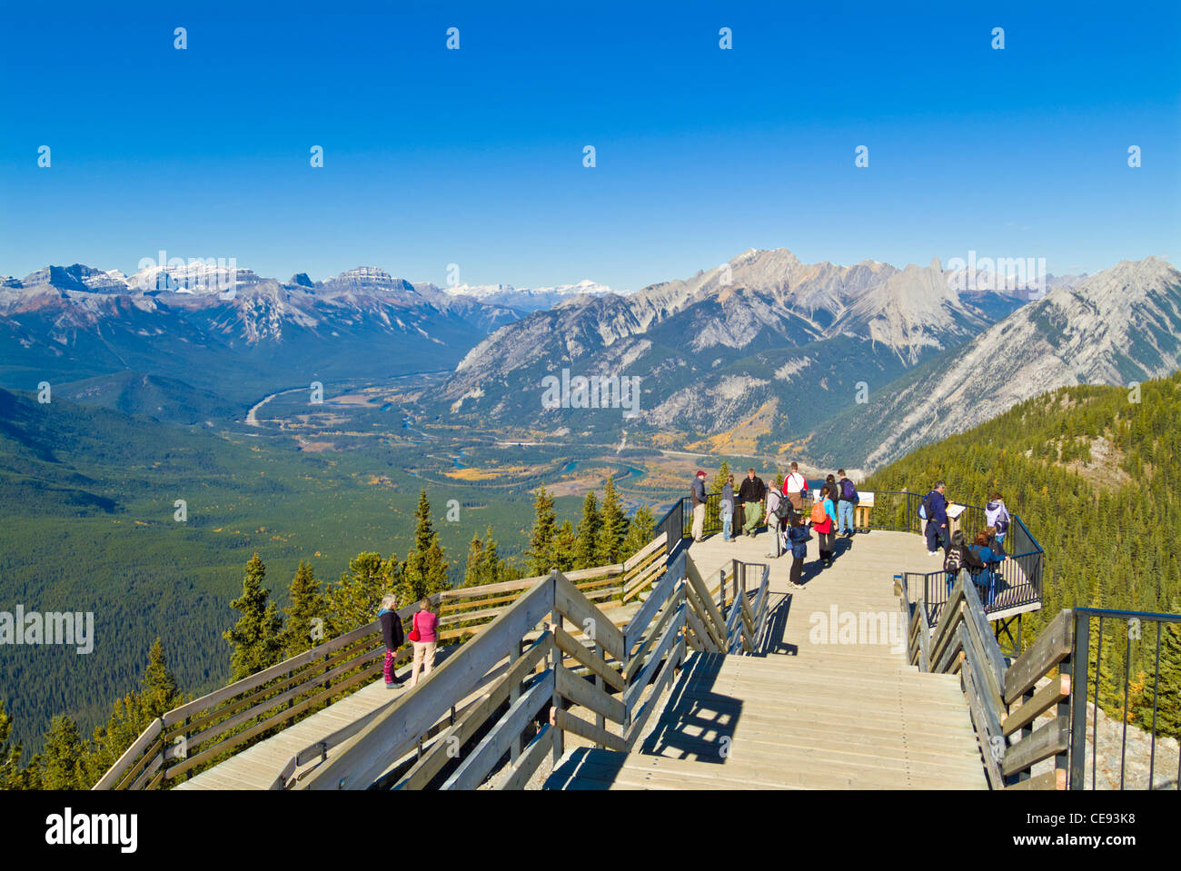 Sulphur Mountain Viewing platform on Sulphur Mountain summit ...