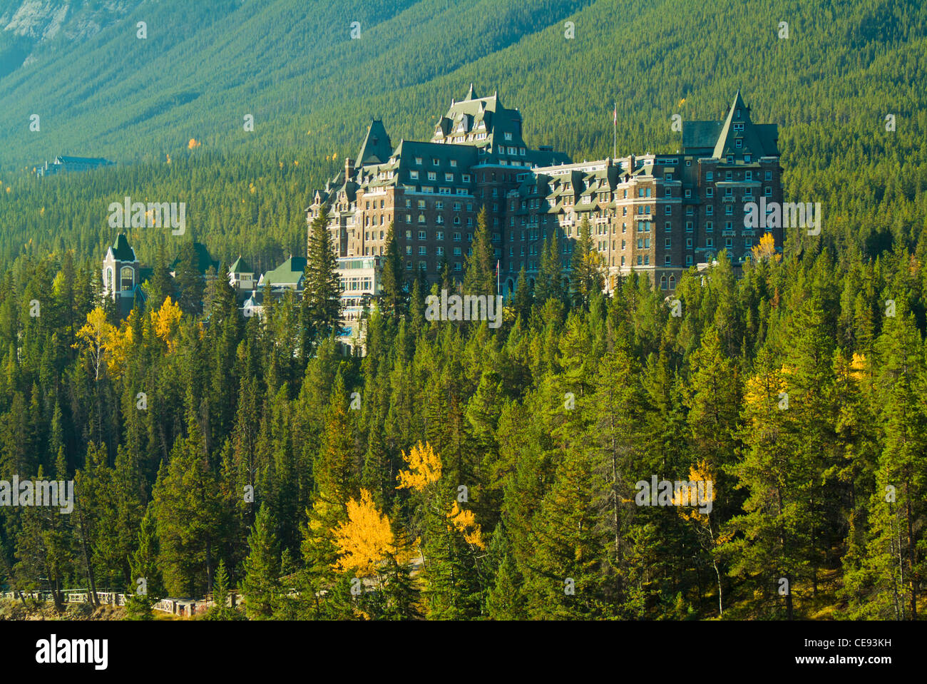 Fairmont Banff springs hotel outside Banff township Banff National Park ...