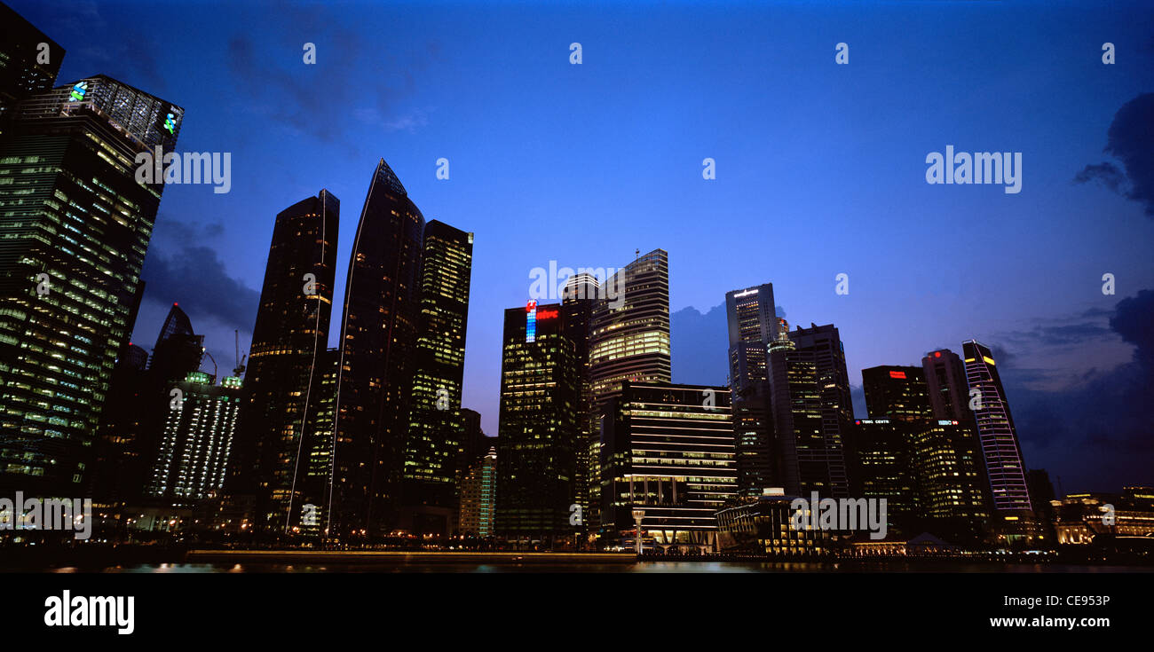 Central Business District CBD in the Marina Bay area of the city of ...