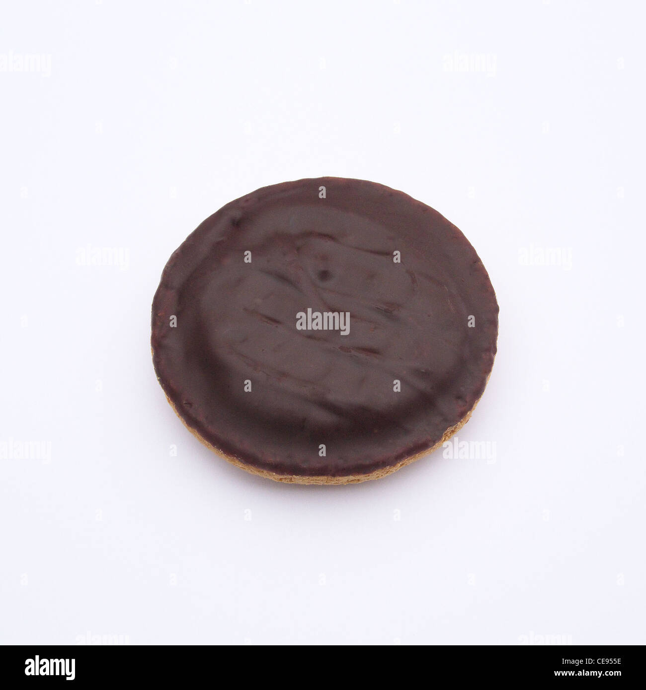One Jaffa Cake on a White Background Stock Photo - Alamy