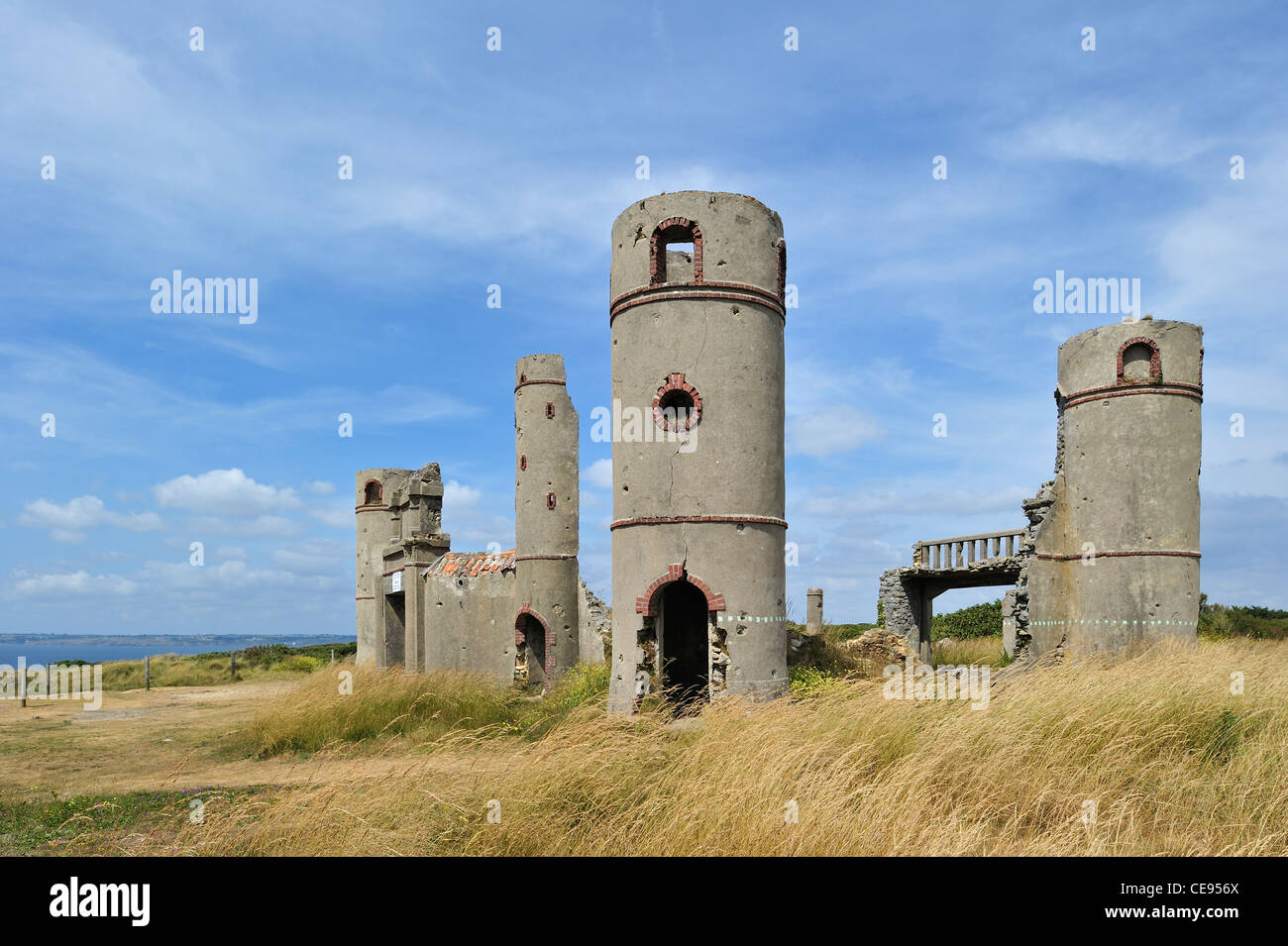 Ruins of the Manoir de Coecilian of the French poet Saint-Pol-Roux ...