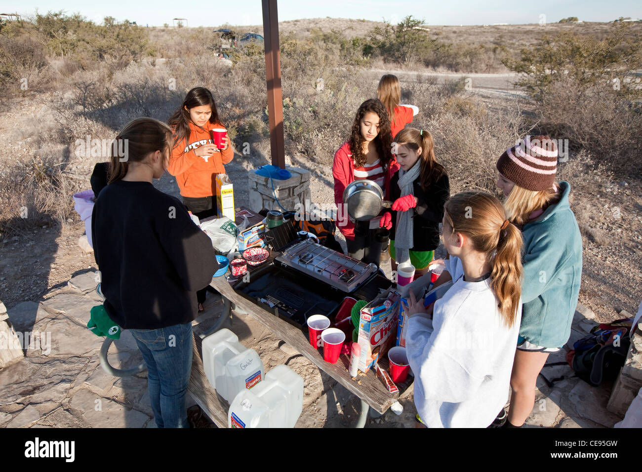 Middle school class trip to Big Bend National Park in Texas. Students ...