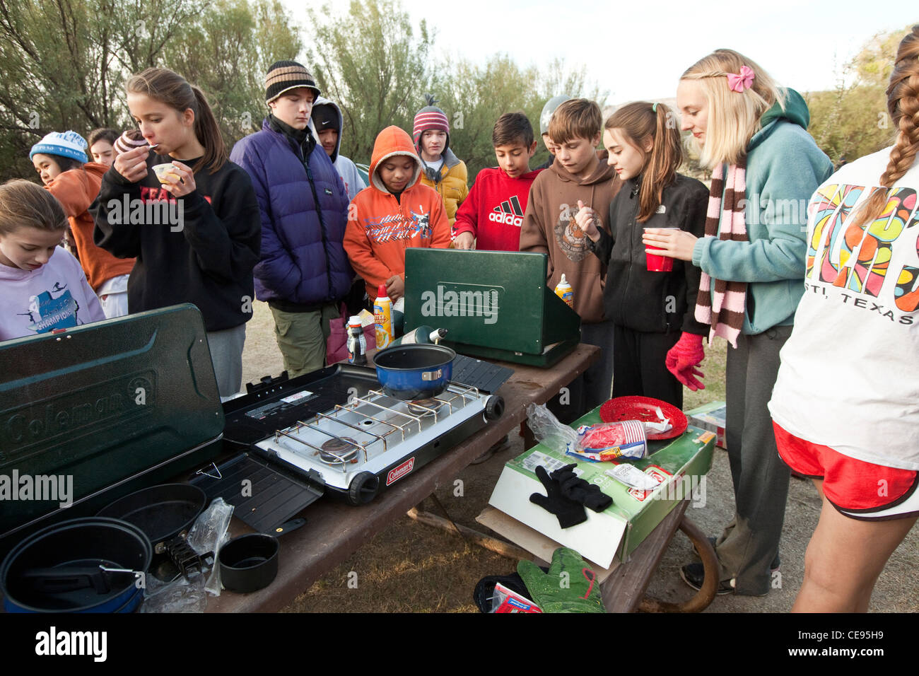 Middle school class trip to Big Bend National Park in Texas. Students ...