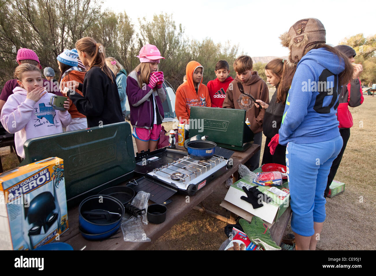 Middle school class trip to Big Bend National Park in Texas. Students ...