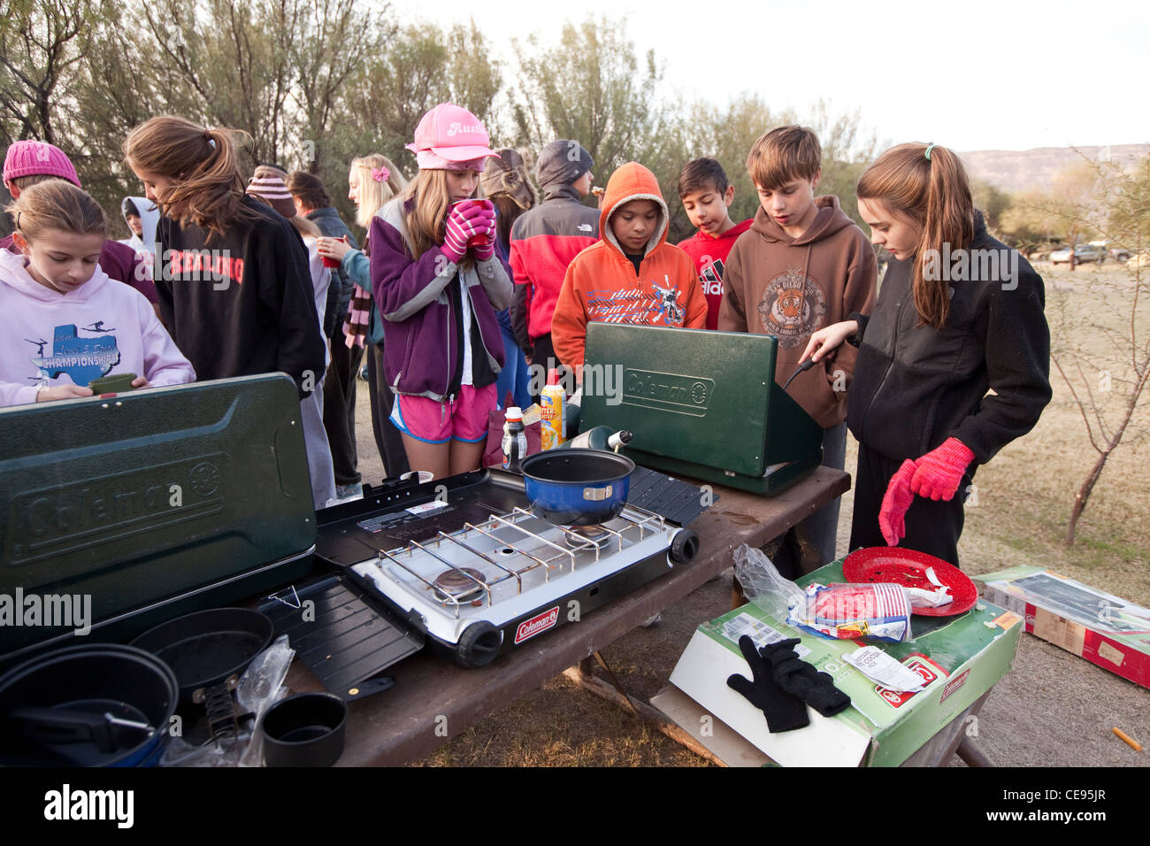 Middle school class trip to Big Bend National Park in Texas. Students ...