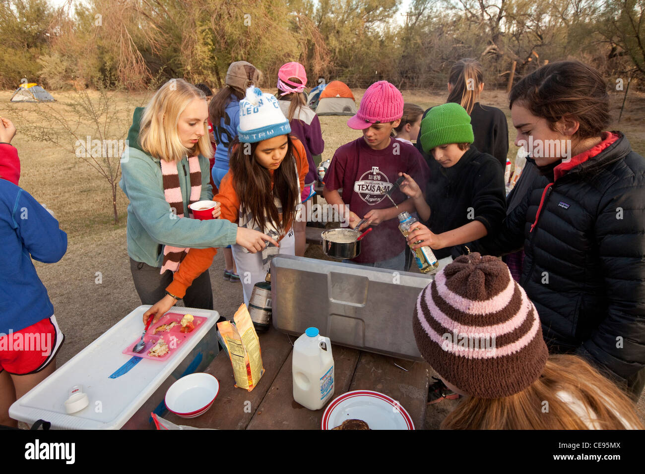 Middle school class trip to Big Bend National Park in Texas. Students ...