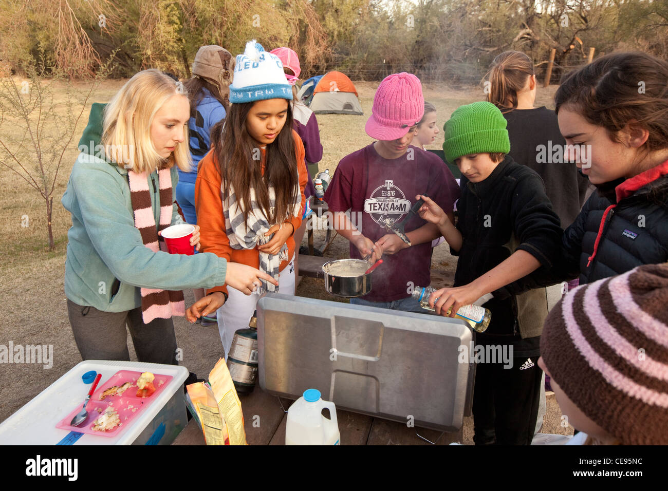 Middle school class trip to Big Bend National Park in Texas. Students ...