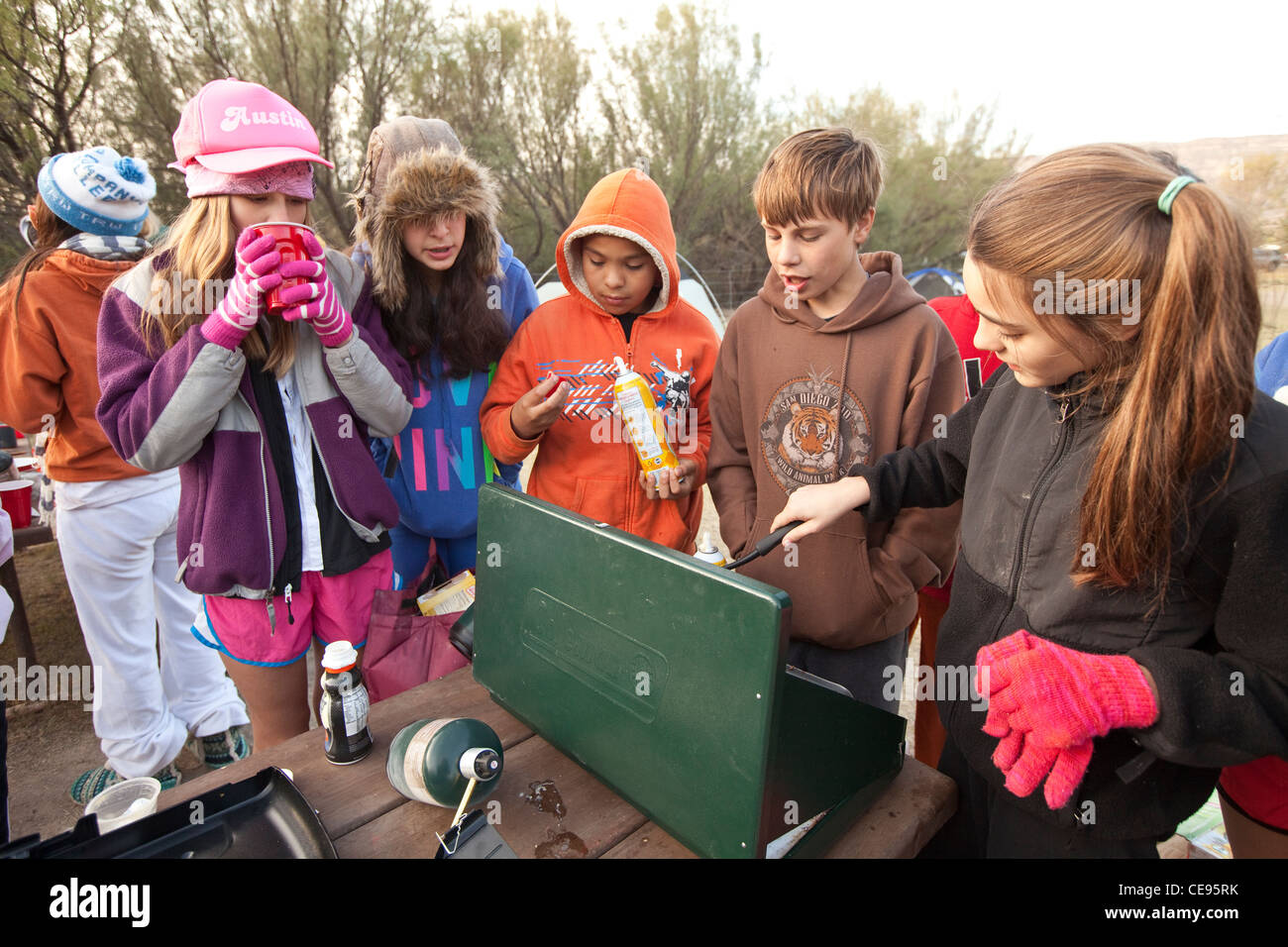 Middle school class trip to Big Bend National Park in Texas. Students ...