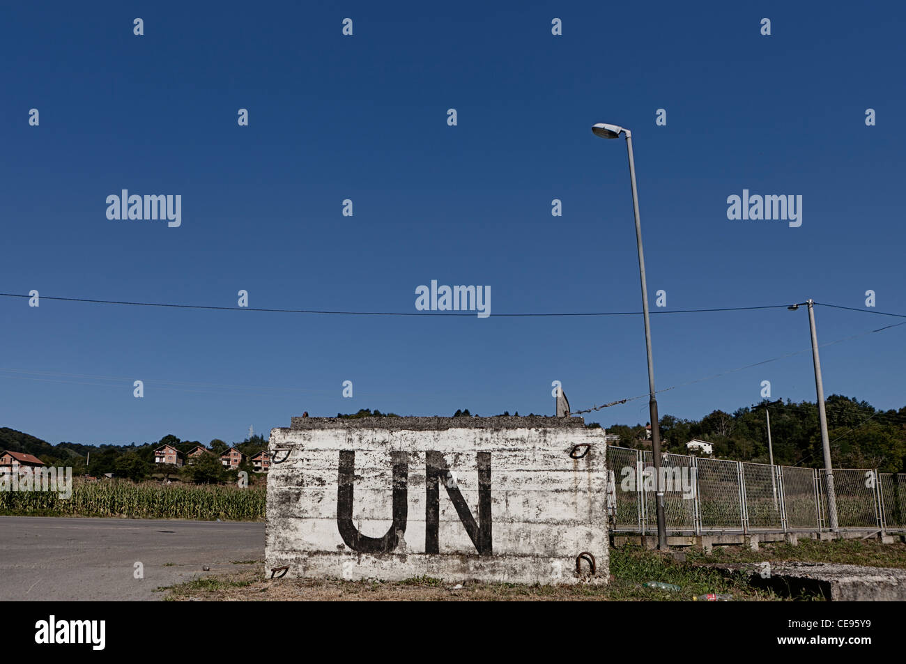 UN sign in Potocari. Srebrenica, Bosnia and Herzegovina Stock Photo - Alamy