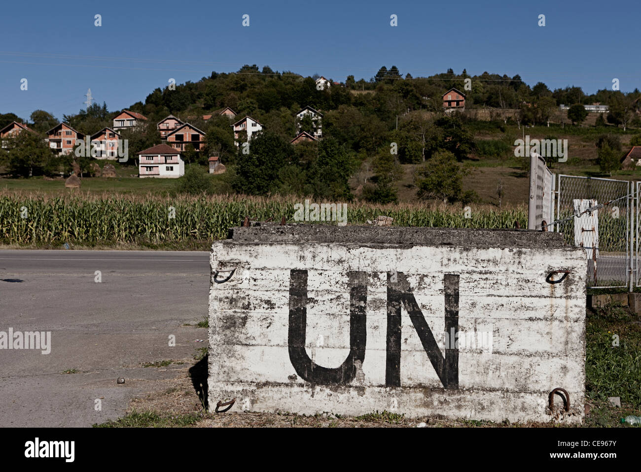 UN sign in Potocari. Srebrenica, Bosnia and Herzegovina Stock Photo - Alamy