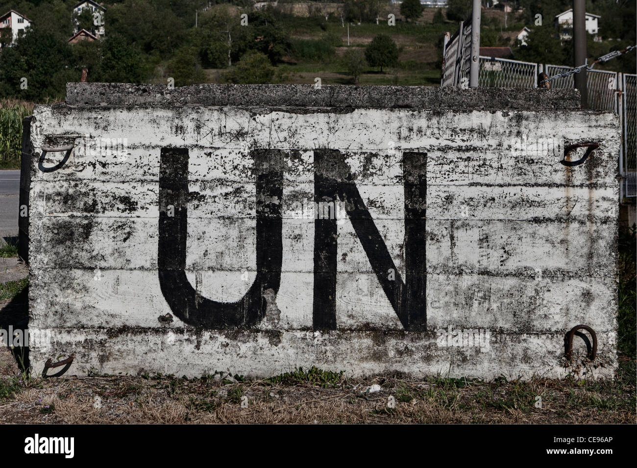 UN sign in Potocari. Srebrenica, Bosnia and Herzegovina Stock Photo - Alamy