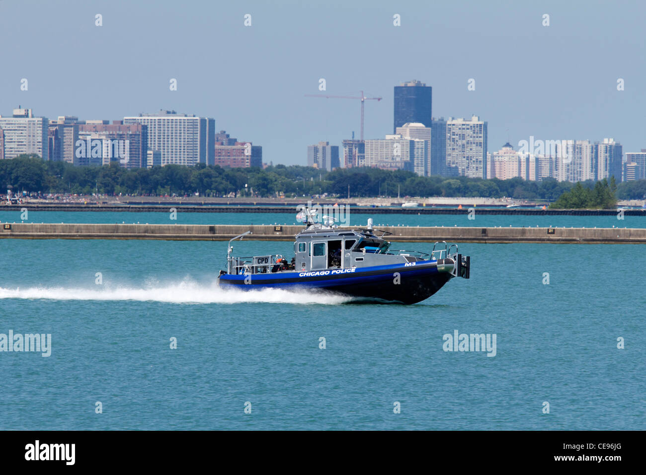 Chicago Police Marine Unit fast patrol boat Stock Photo - Alamy