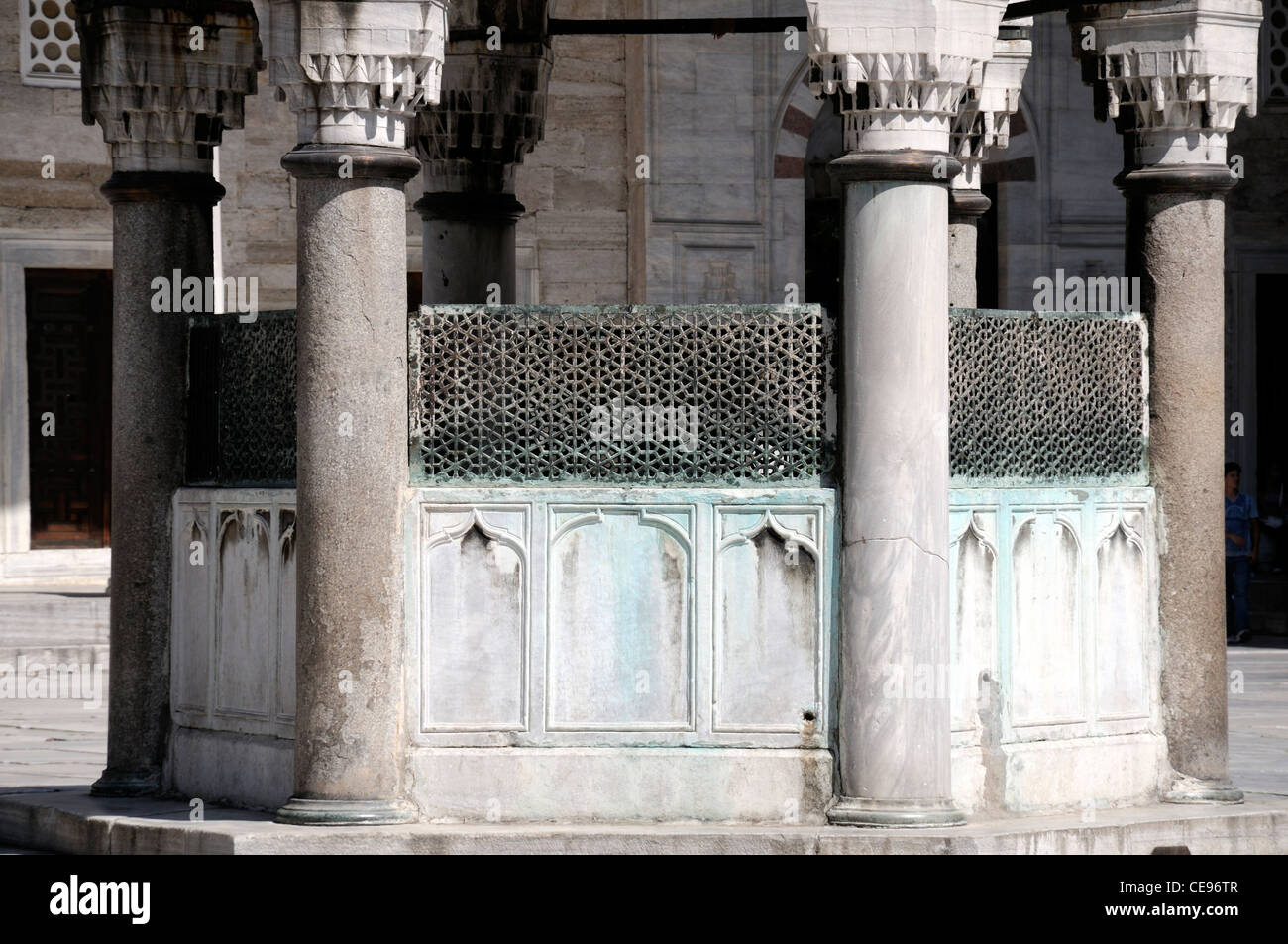 Blue Mosque Sultan Ahmed Mosque Istanbul Turkey ornate decorated domes ...