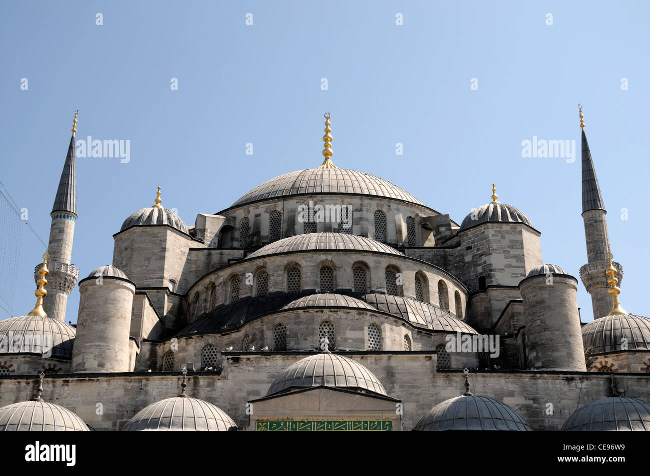 Blue Mosque Sultan Ahmed Mosque Istanbul Turkey ornate decorated domes ...