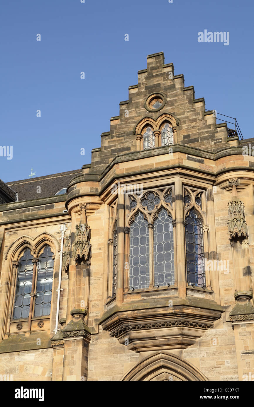 University of Glasgow, south facade of the main building, Gilmorehill ...