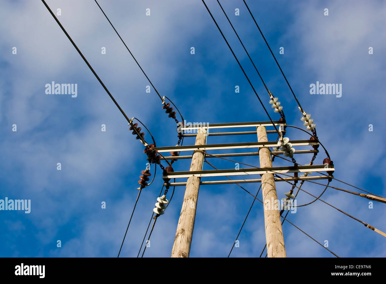 Climbing an electricity pylon hi-res stock photography and images - Alamy