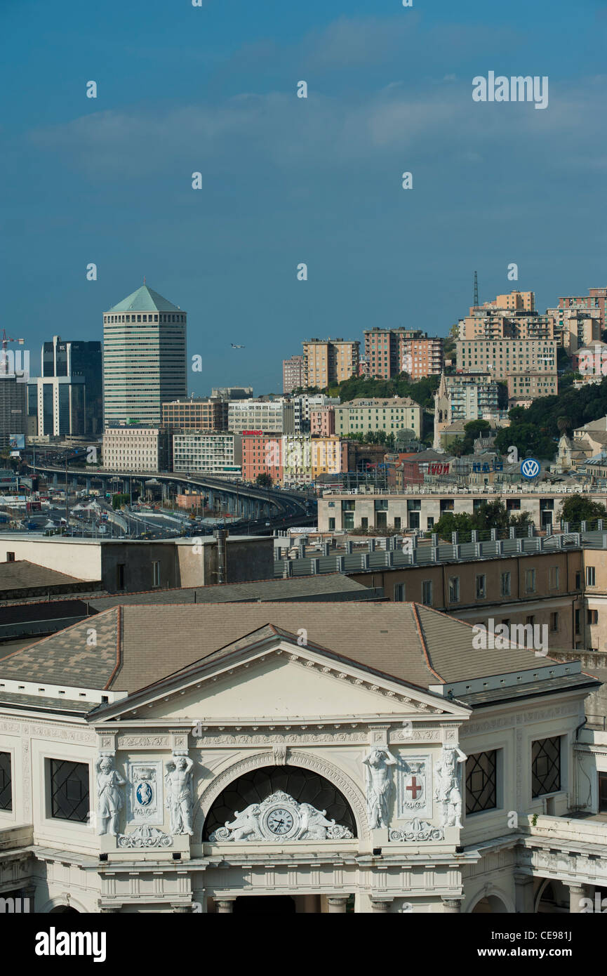 Skyline view of San Benigno. The modern business district of Genoa ...
