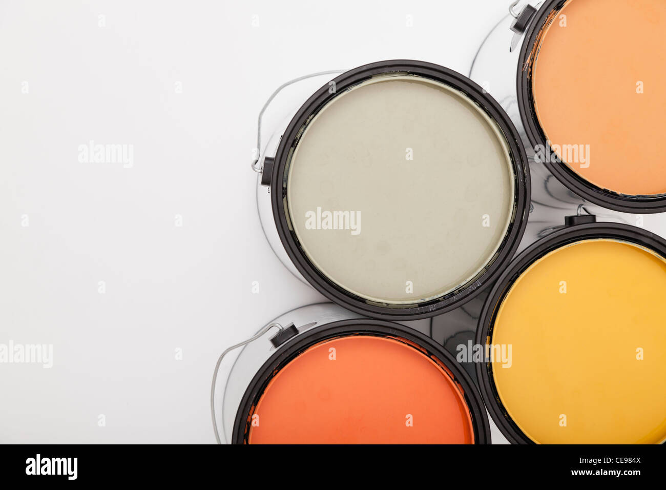 Studio shot of paint cans Stock Photo - Alamy