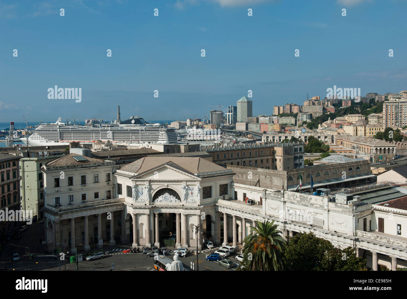 Skyline view of San Benigno. The modern business district of Genoa ...