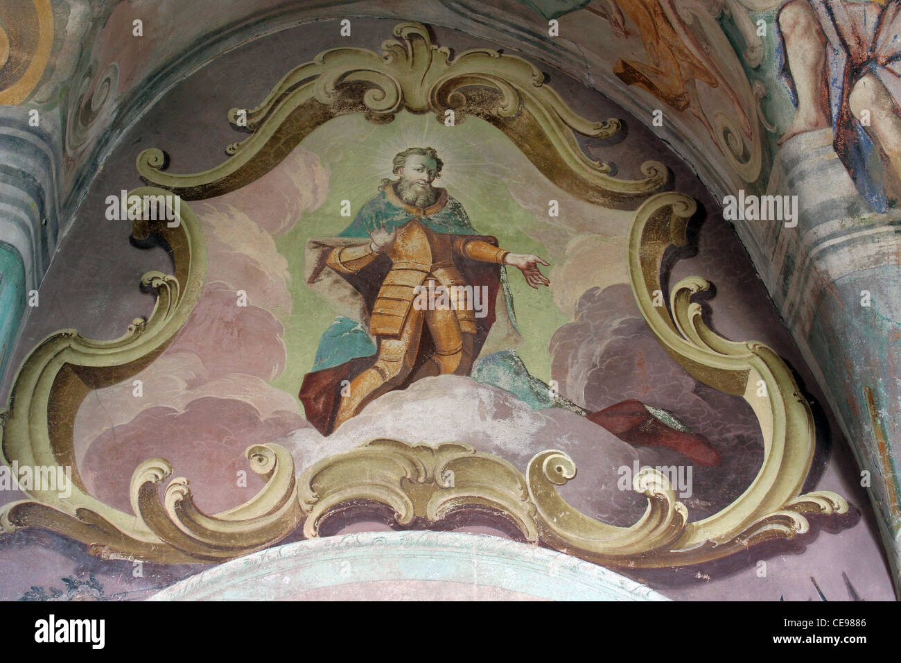Fresco paintings in the church Stock Photo - Alamy