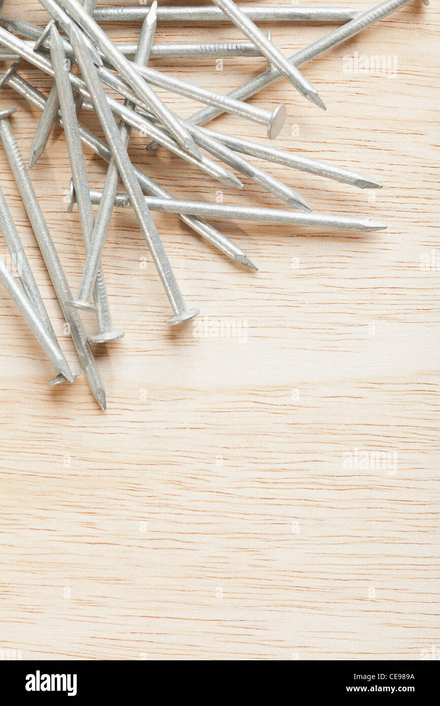 USA, Illinois, Metamora, Nails on wood Stock Photo - Alamy