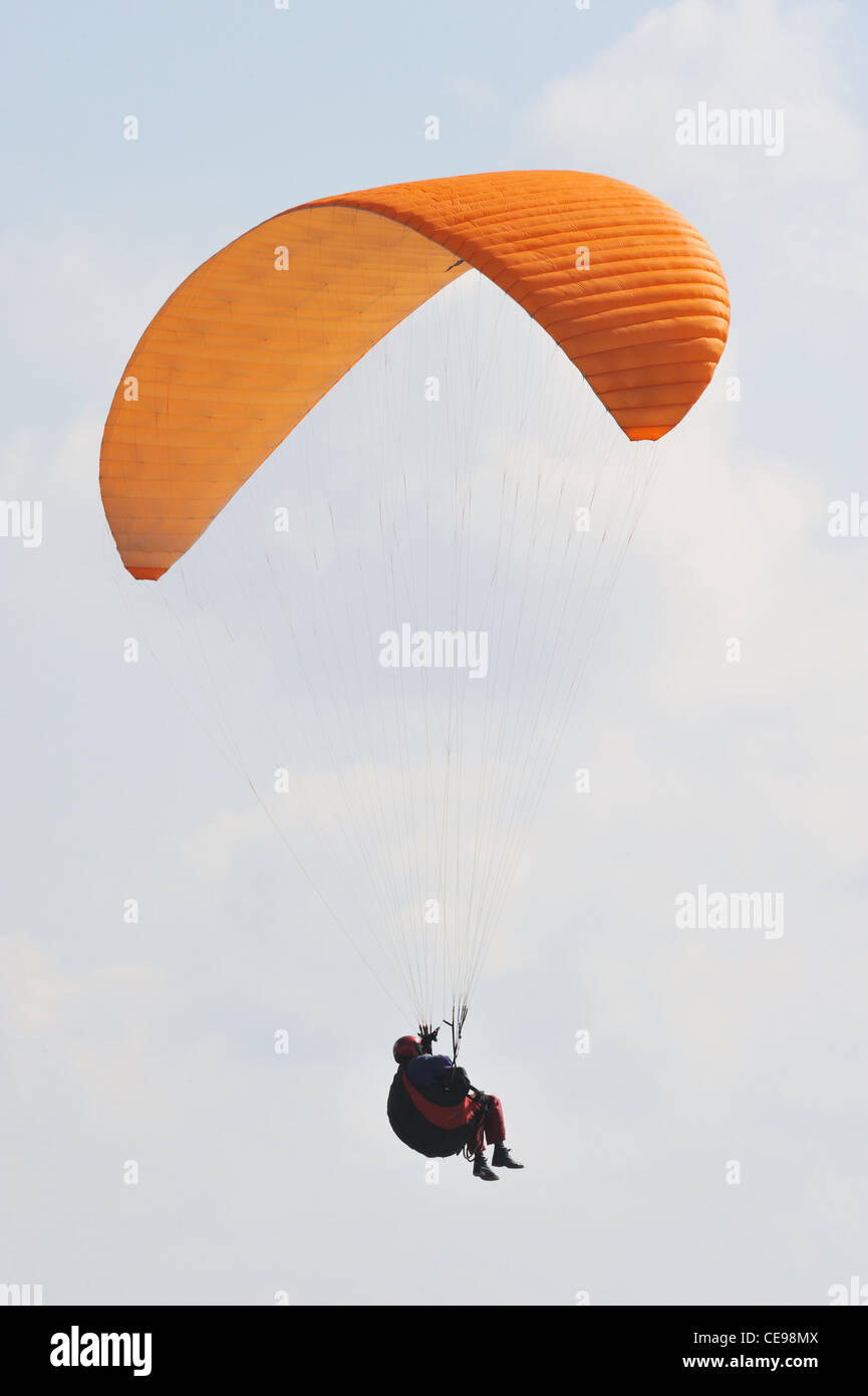 paraglider flying in the sky Stock Photo - Alamy