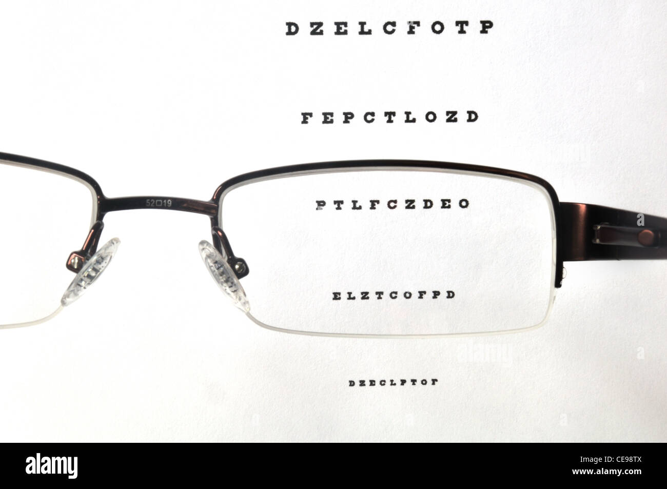 Near vision Eye Test Stock Photo - Alamy