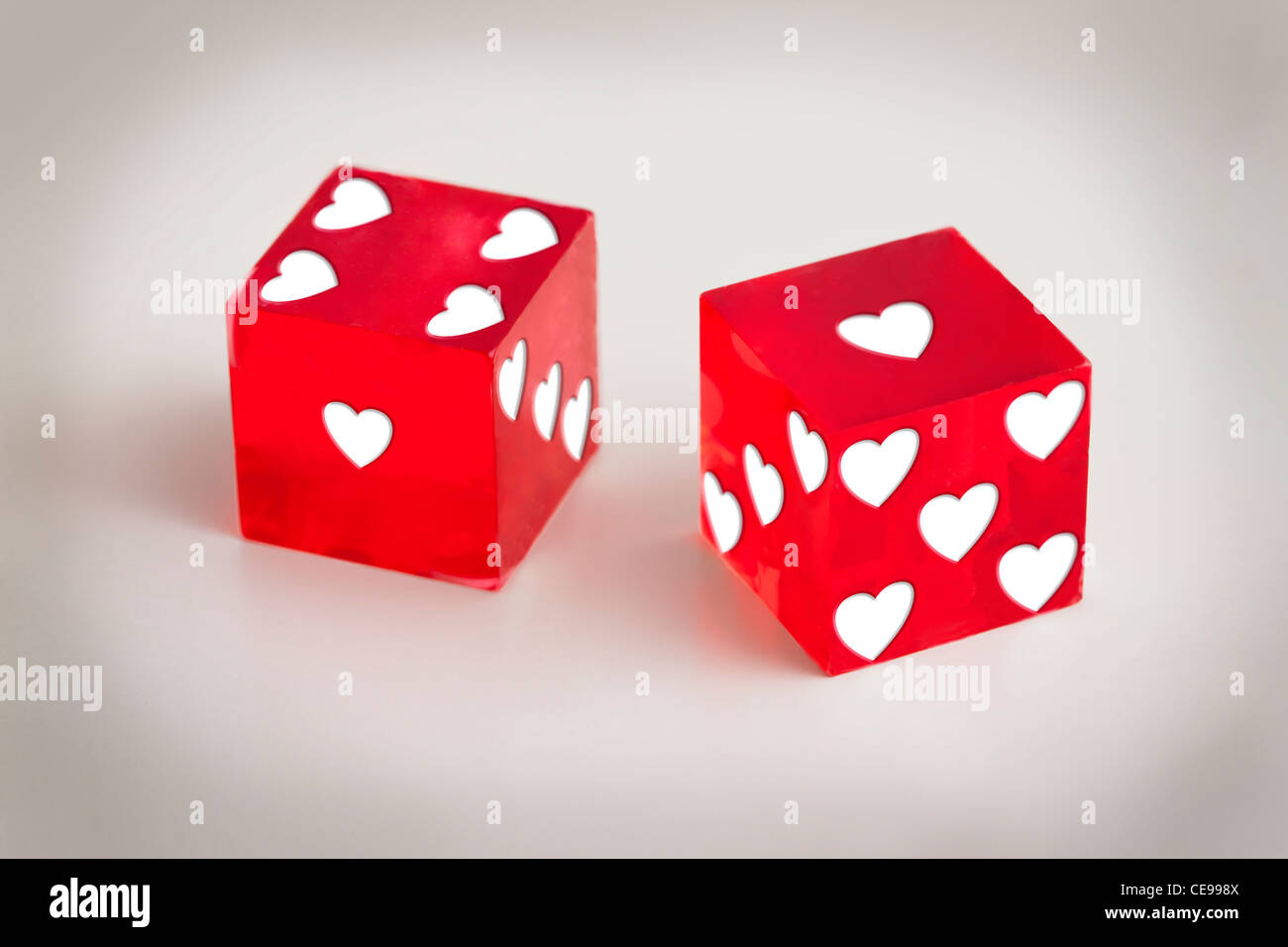 Dice with heart shape hi-res stock photography and images - Alamy