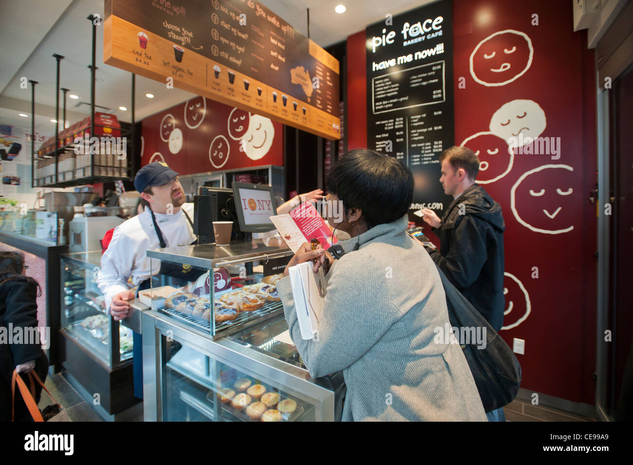 Newly opened Australian bakery chain, Pie Face, in New York Stock Photo ...